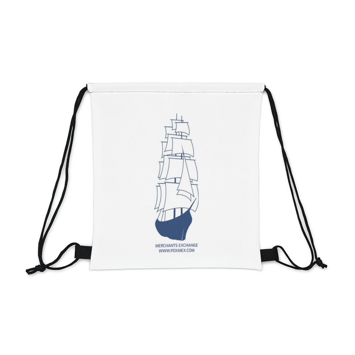 Ship Drawstring Bag - Merchants Exchange