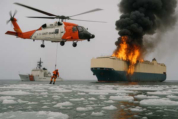 gCaptain Article: US Coast Guard Responding to Fire on Car Carrier ...