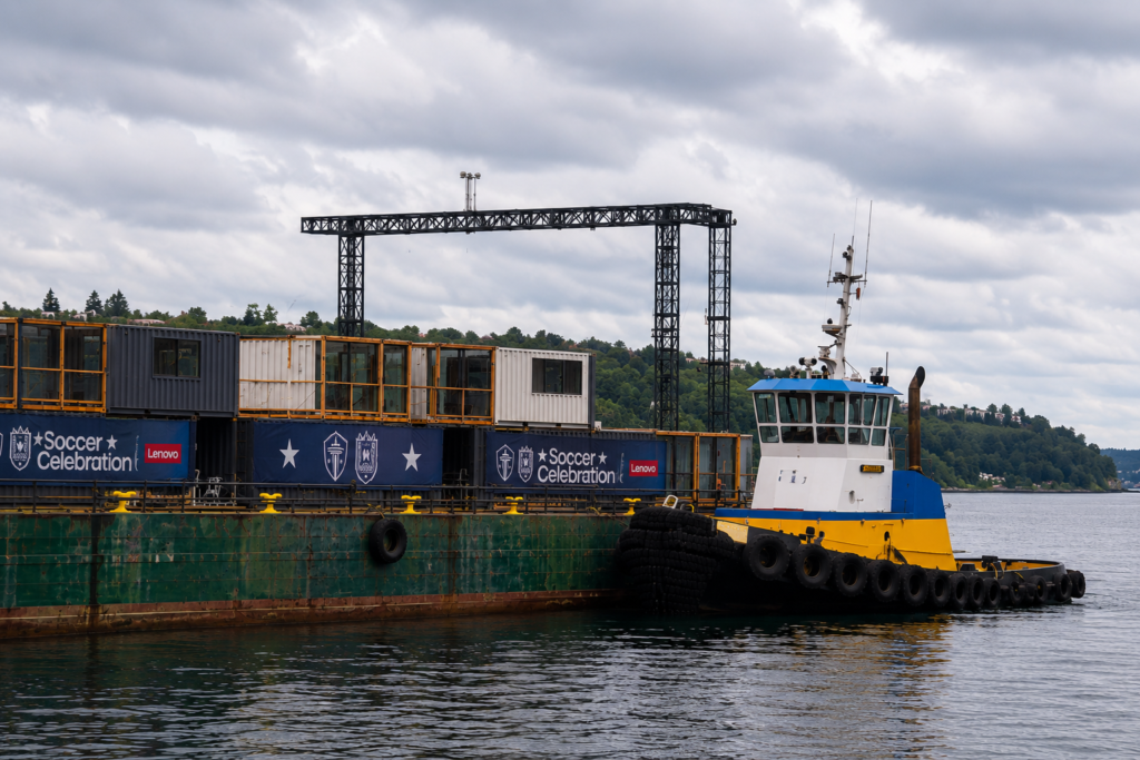 WorkBoat Article: Former Freight Barge Transformed into Floating World ...